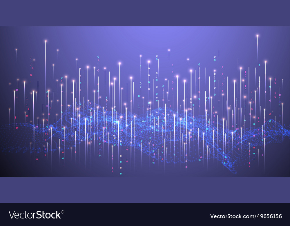 Information data technology background hand drawn Vector Image