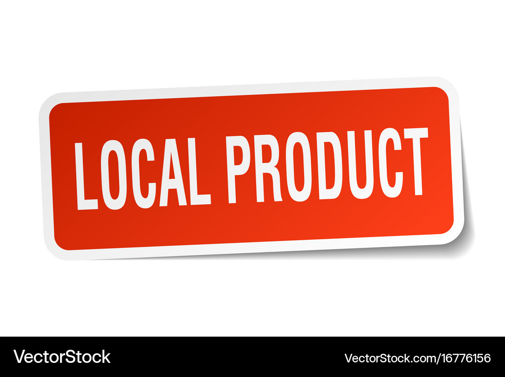 Local product square sticker on white Royalty Free Vector