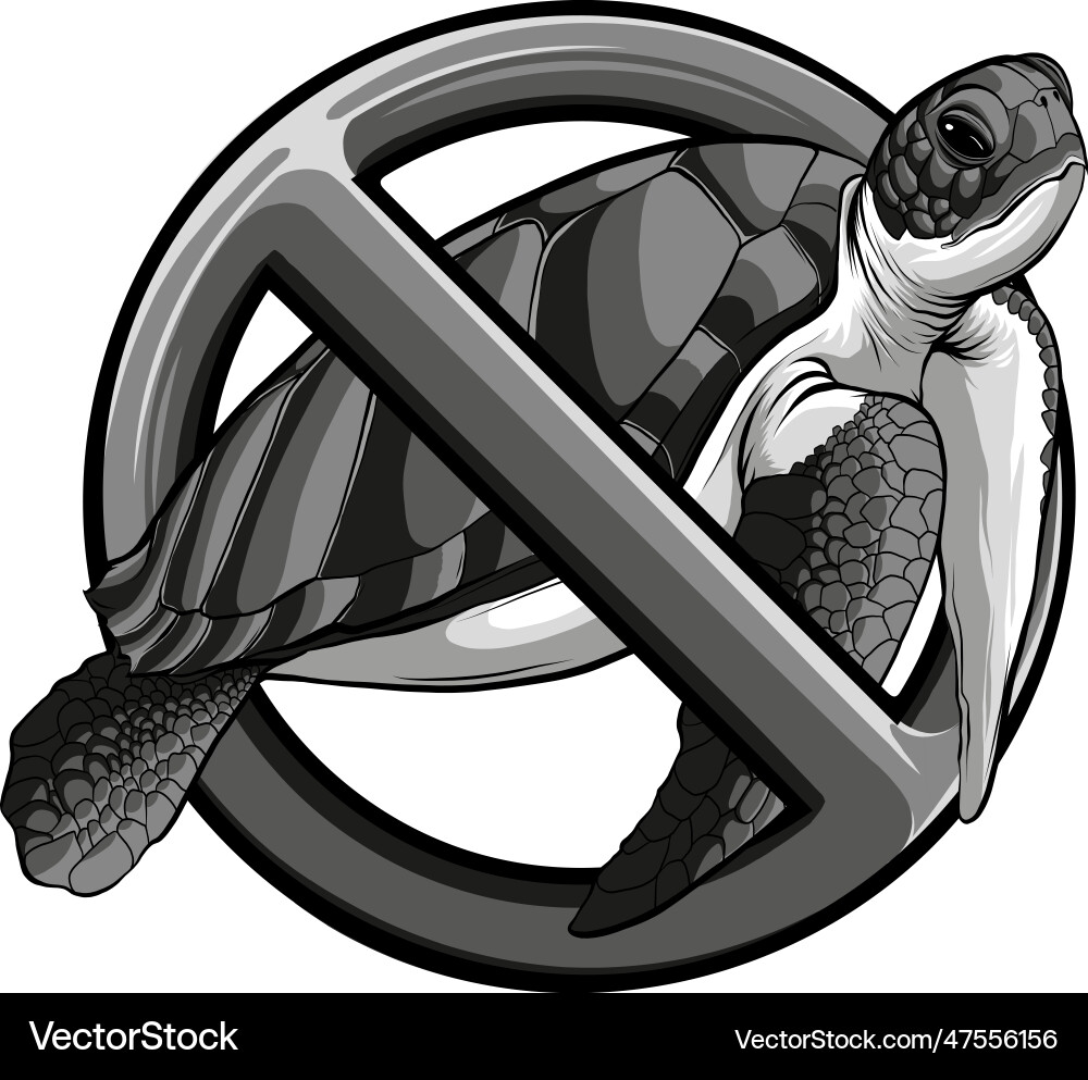 Monochrome symbol ban sea Royalty Free Vector Image