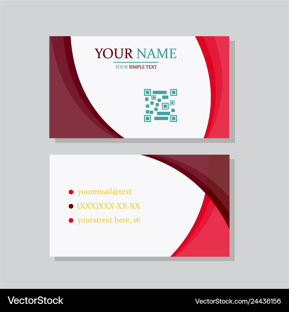 P simple id card with logo or icon for your Vector Image