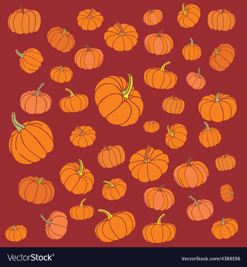 Pumpkin pattern Royalty Free Vector Image - VectorStock