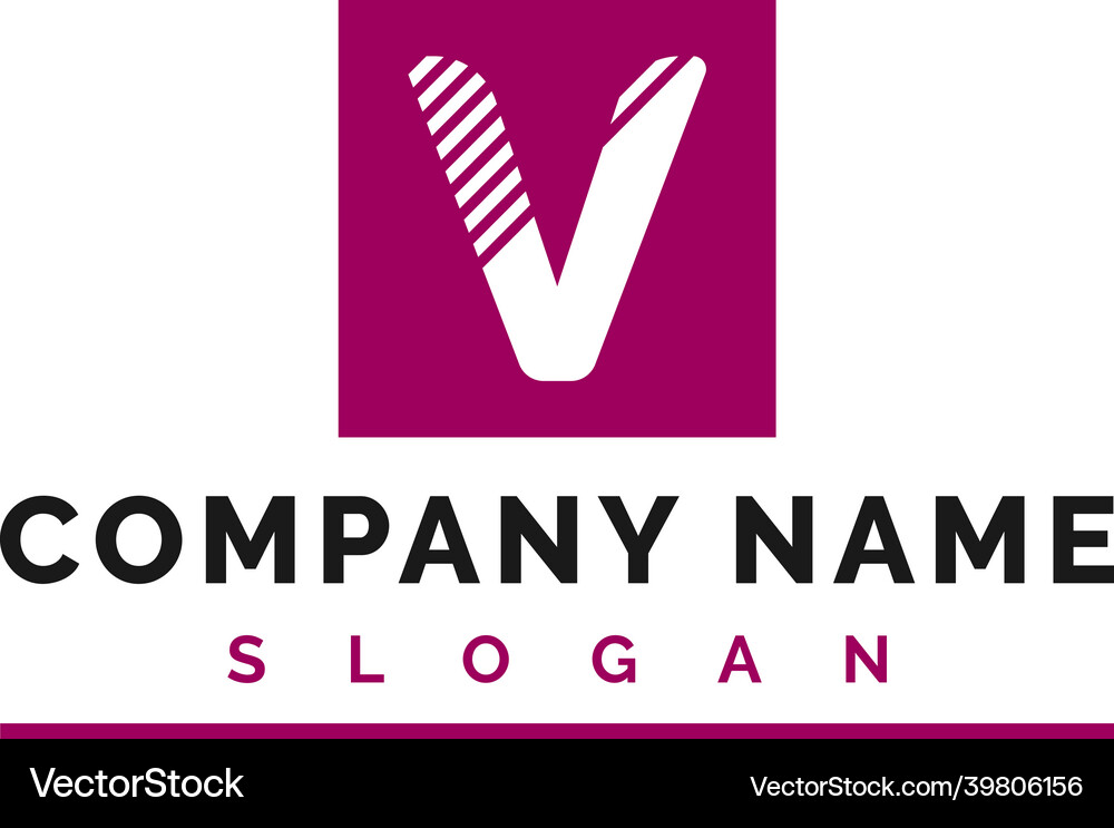 V letter logo design letter logo Royalty Free Vector Image