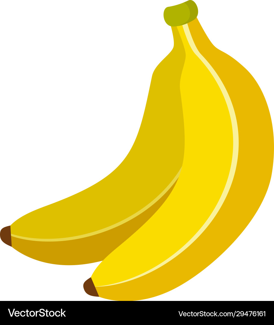 Banana on a white background isolated Royalty Free Vector