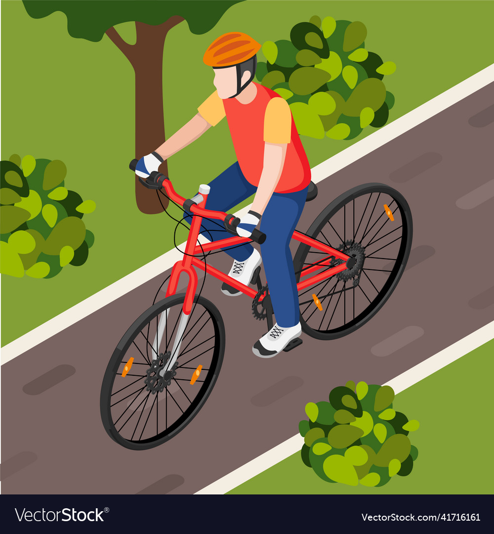Bicycle isometric Royalty Free Vector Image - VectorStock