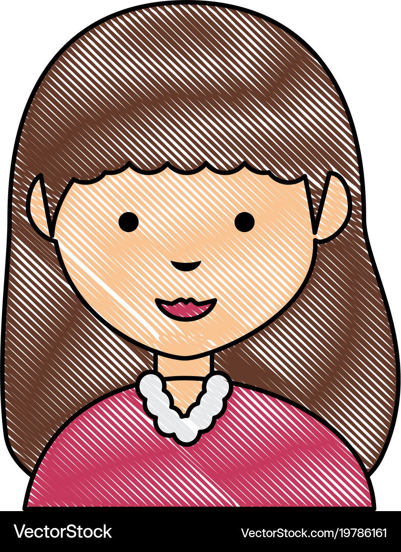 Cartoon girl icon image Royalty Free Vector Image