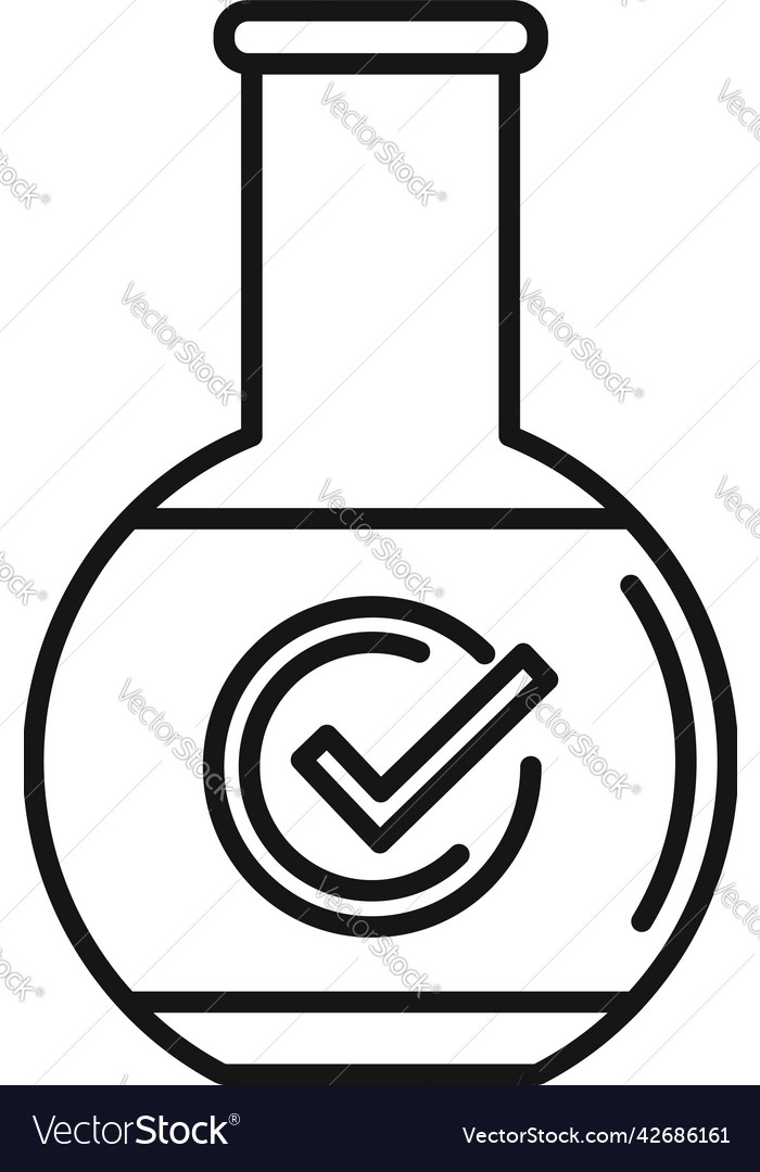 Flask control icon outline business expert Vector Image