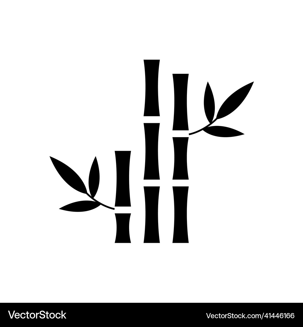 Bamboo icon isolated on white background art Vector Image