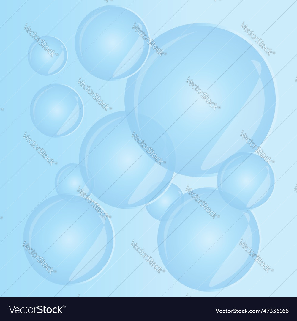 Blue bubbles background Royalty Free Vector Image