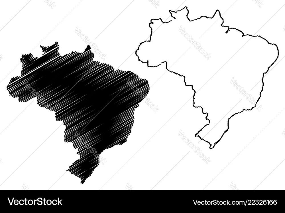 Brazil map Royalty Free Vector Image - VectorStock