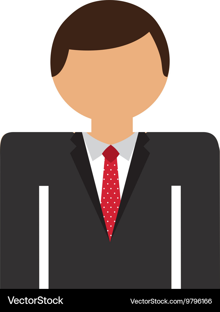 Businessman standing isolated icon design Vector Image