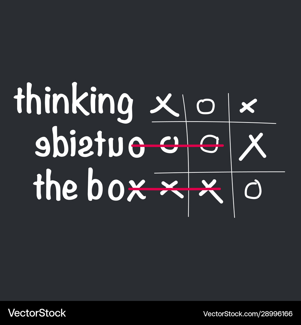 Creative Thinking - Tic Tac Toe Concept Royalty Free Vector