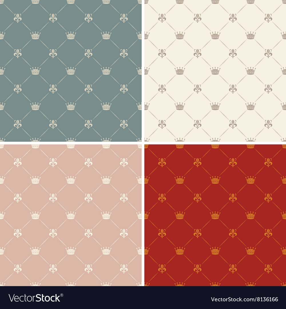 Crowns seamless pattern Royalty Free Vector Image
