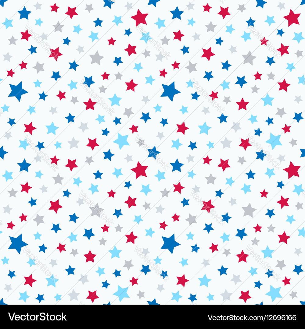 Cute pattern for kids - bright stars on clear sky Vector Image
