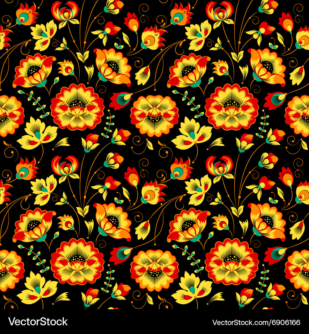 Floral seamless pattern in country style Vector Image