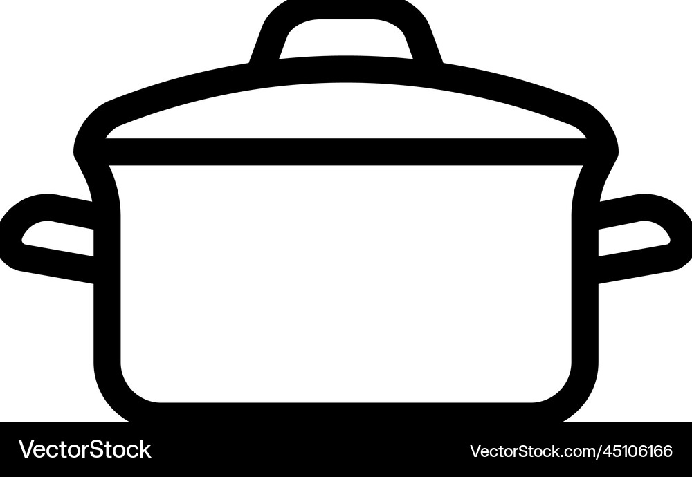 Food pot cooking line icon Royalty Free Vector Image