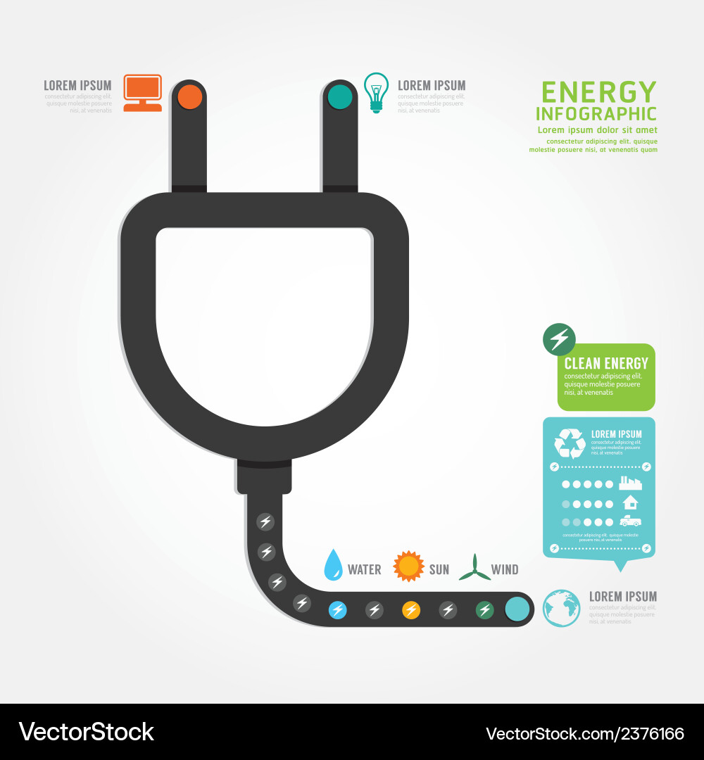Infographics eco energy concept design diagram Vector Image