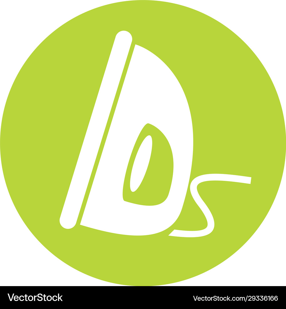 Iron home appliance isolated icon Royalty Free Vector Image