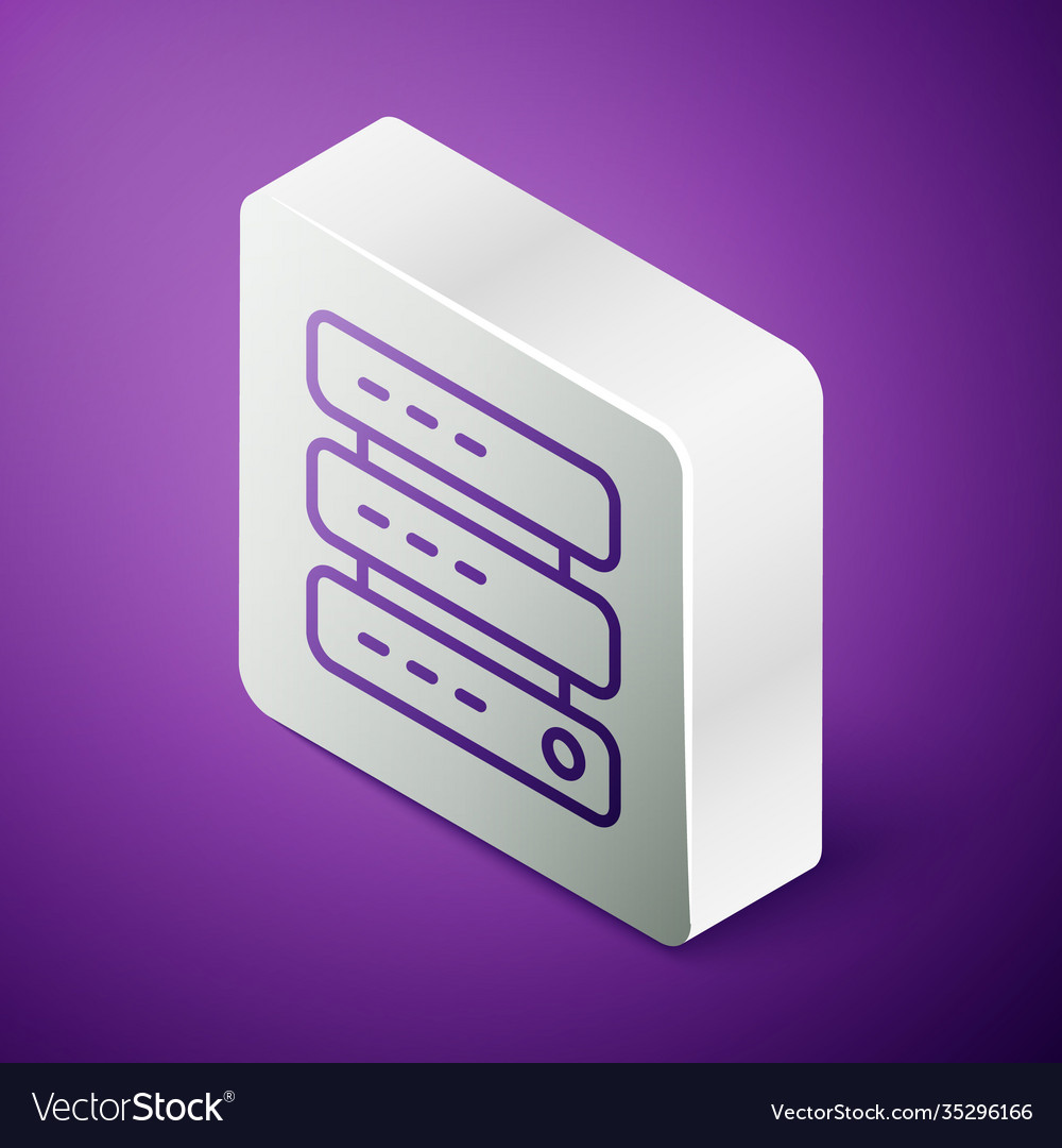 Isometric line server data web hosting icon Vector Image