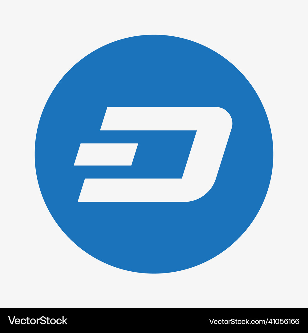 Logo of dash coin icon Royalty Free Vector Image