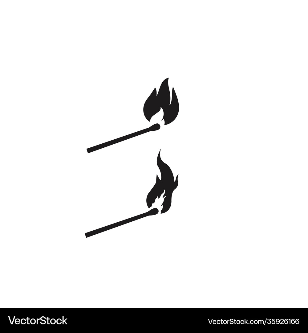 Match is burning danger symbol and flammable Vector Image