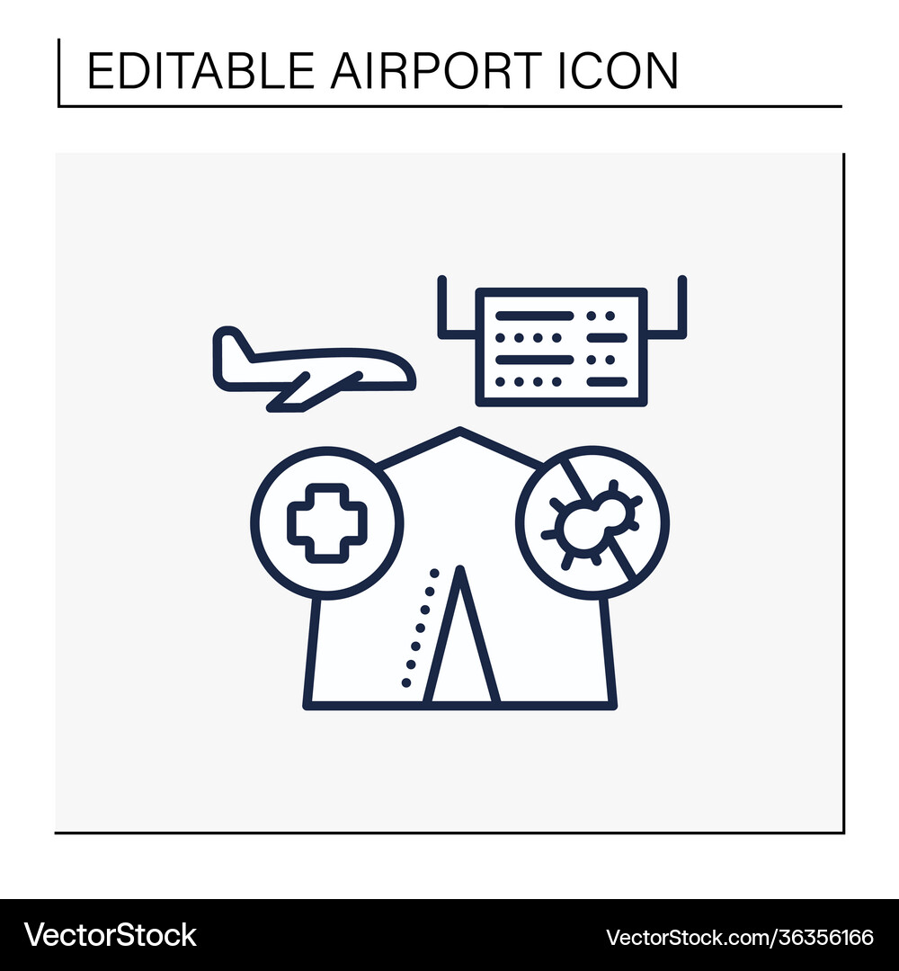 Medical care point line icon Royalty Free Vector Image
