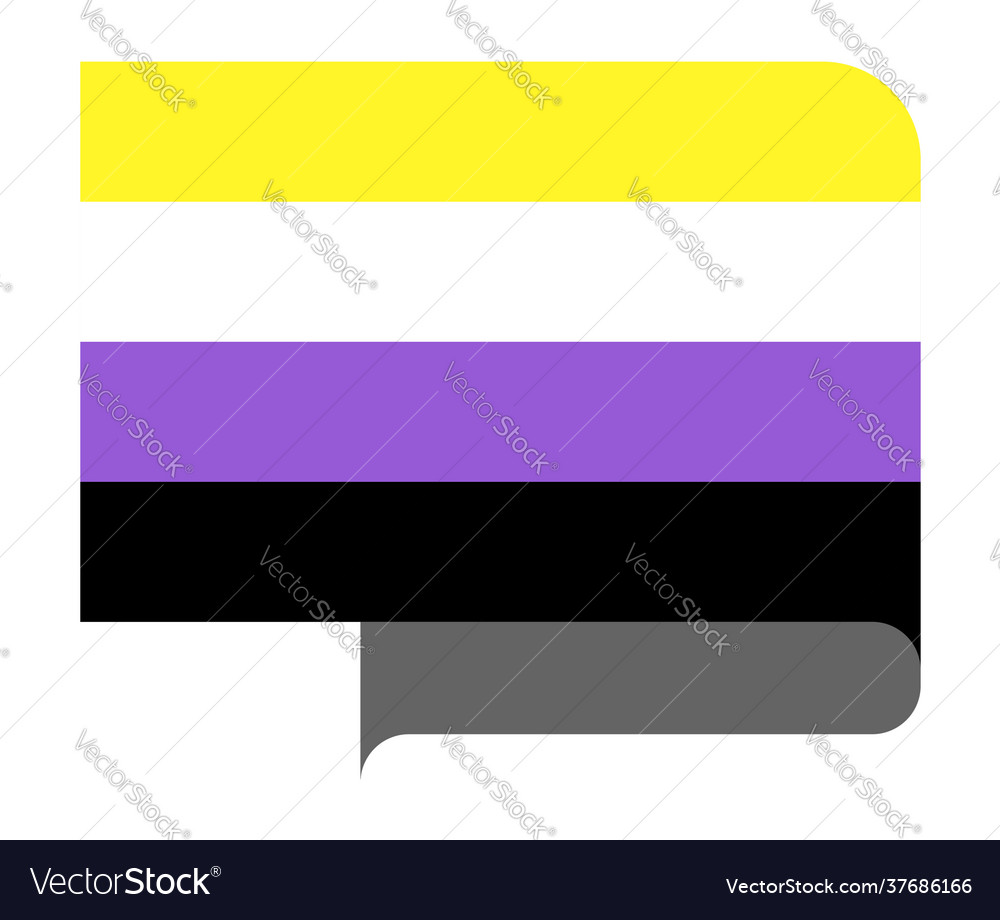 Non-binary gender pride flag Royalty Free Vector Image