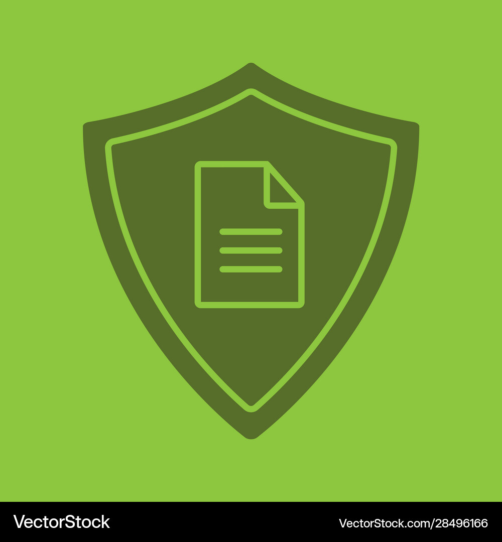 Personal document security glyph color icon Vector Image