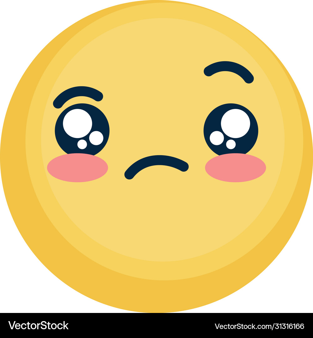 Rude emoji face icon flat style Royalty Free Vector Image
