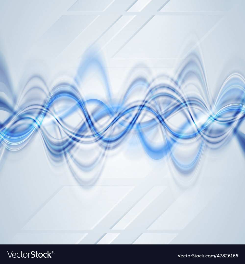 Tech wavy background Royalty Free Vector Image