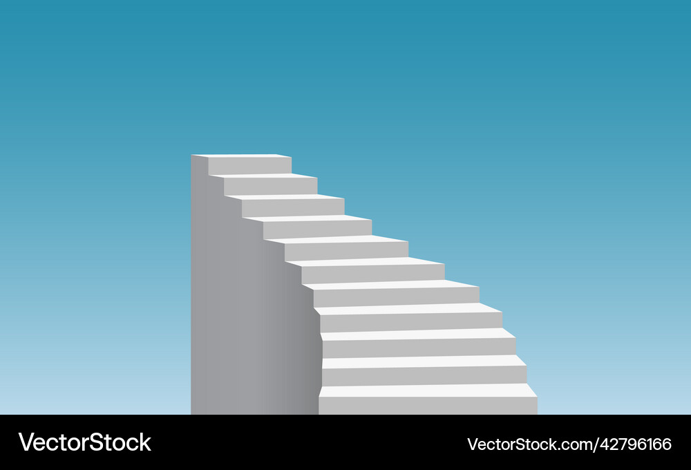 White staircase and light in the room Royalty Free Vector
