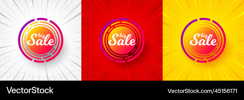 Big sale sticker discount banner shape flash Vector Image