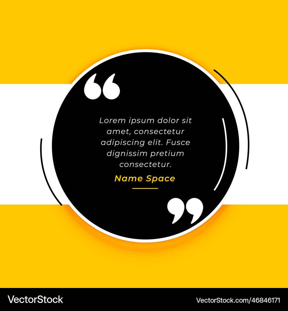 Circle quote text box background social media Vector Image