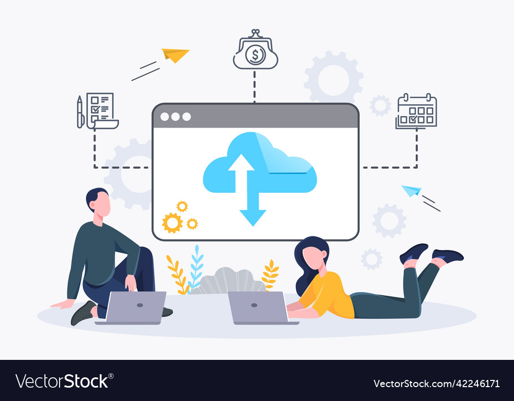 Cloud storage concept Royalty Free Vector Image