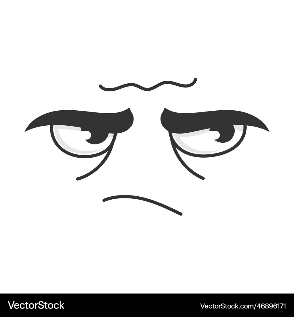 Expression of anger and dissatisfaction cartoon Vector Image