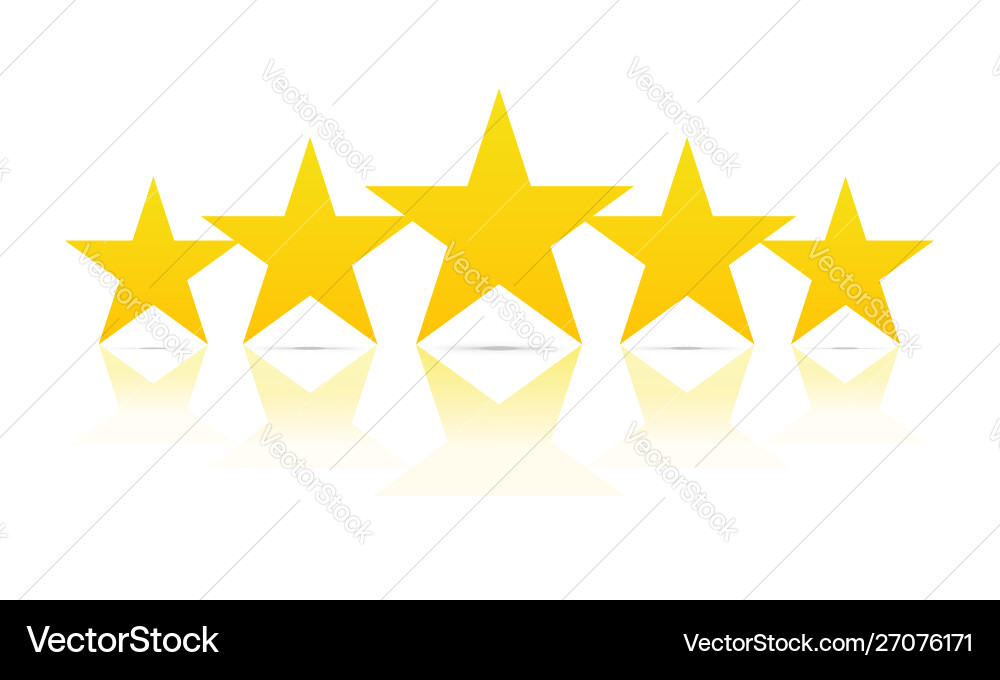 Five stars rating and ranking concept Royalty Free Vector