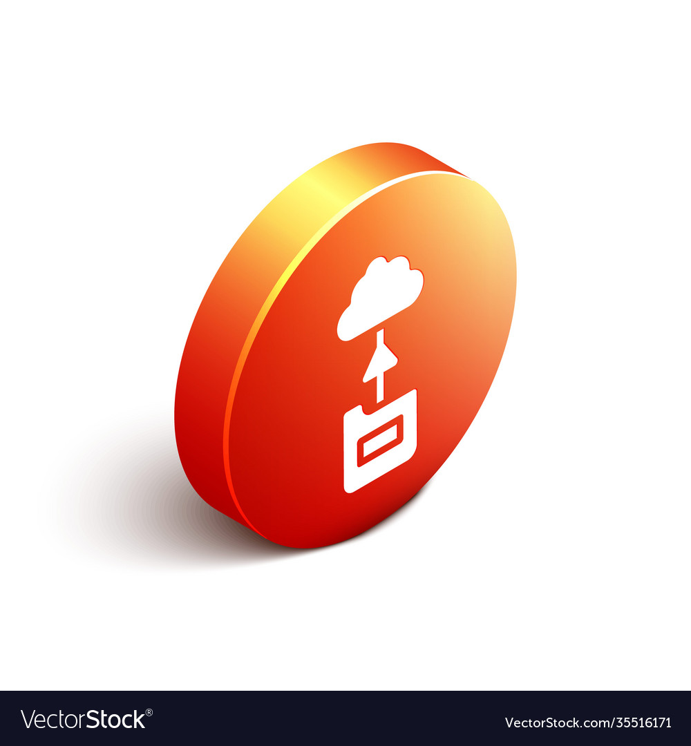 Isometric cloud technology data transfer Vector Image