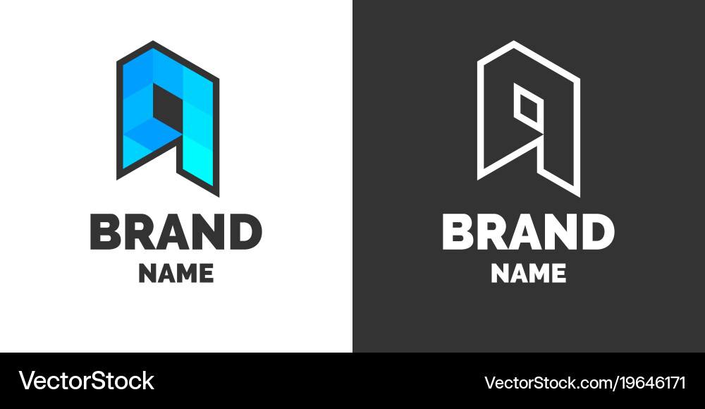 Modern logo and sign the letter Royalty Free Vector Image