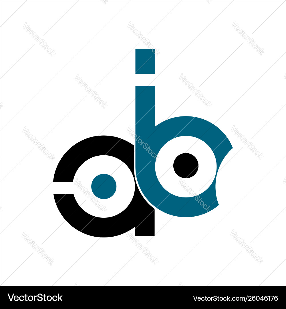 Ab ba initials letter company logo and icon Vector Image
