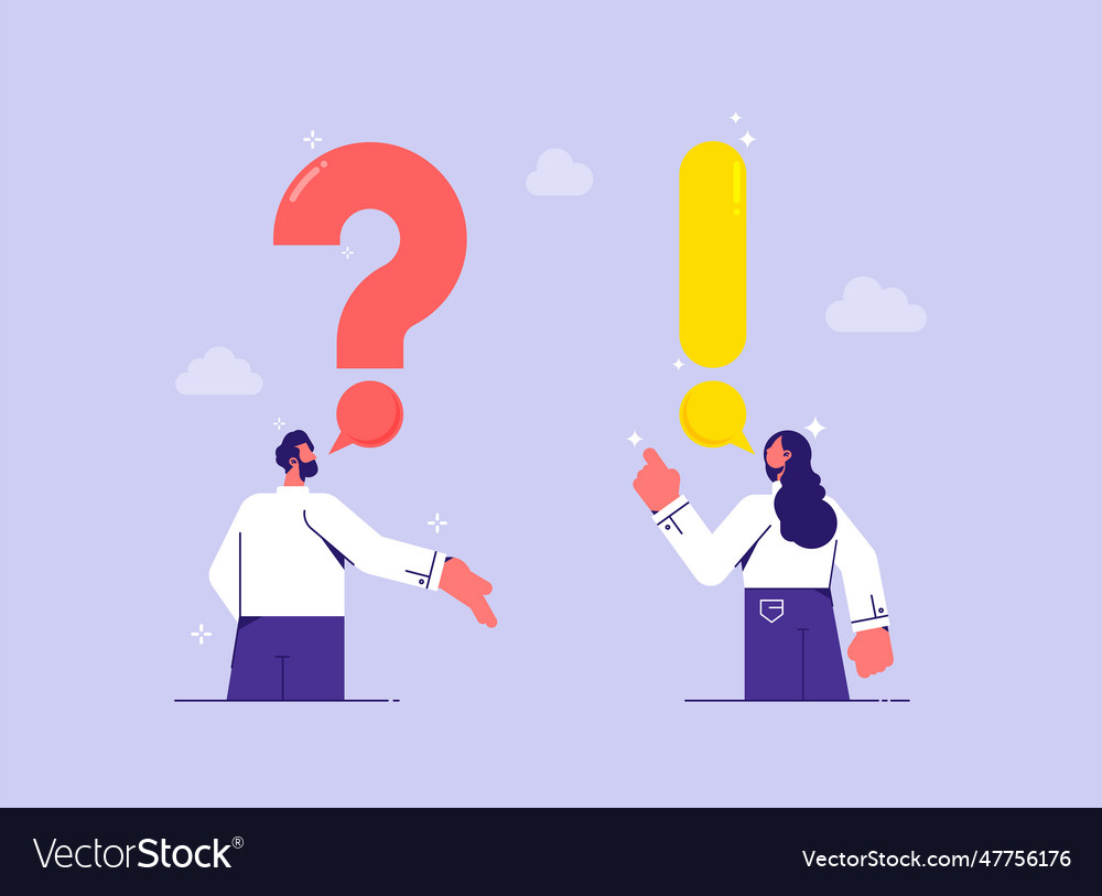 Ask questions and receive answers concept Vector Image