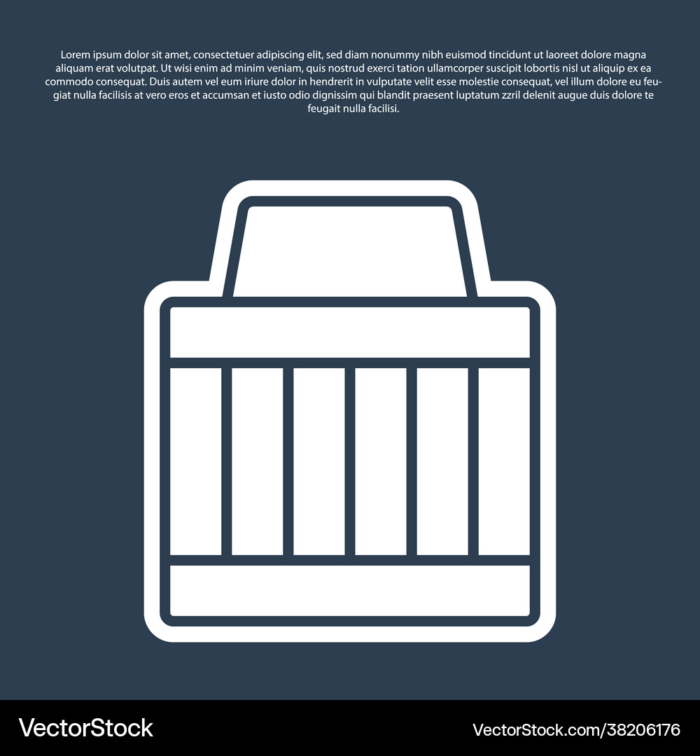 Blue line car air filter icon isolated on Vector Image