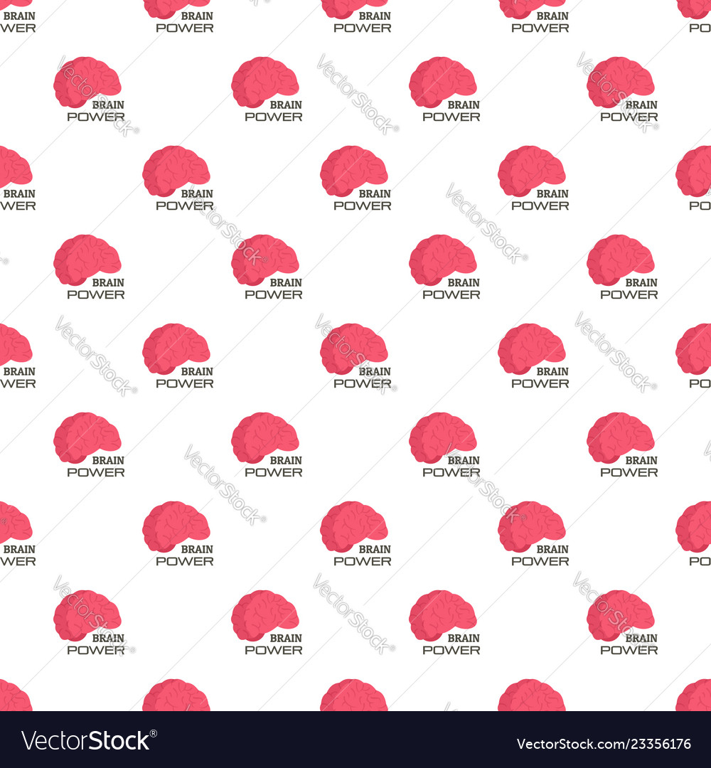Brain power pattern seamless Royalty Free Vector Image