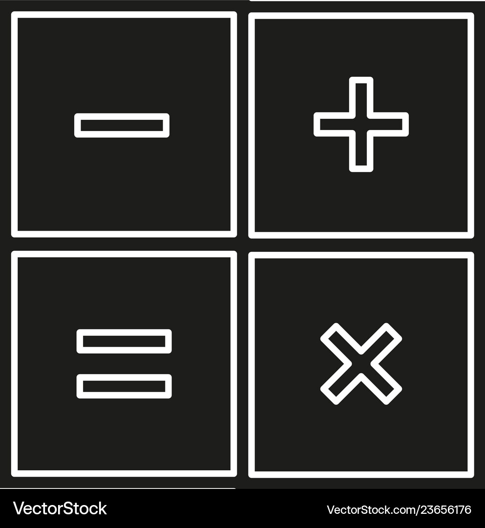 Calculator symbol - mathematics sign isolated Vector Image