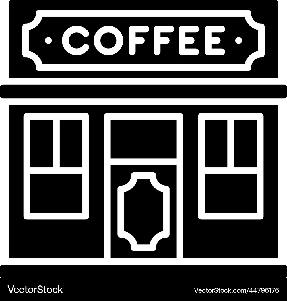 Coffeehouse coffee shop or cafe icon Royalty Free Vector
