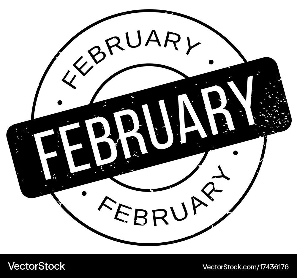 February rubber stamp Royalty Free Vector Image