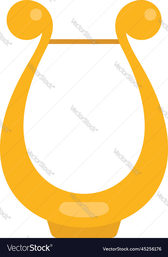 Harp music icon flat style Royalty Free Vector Image