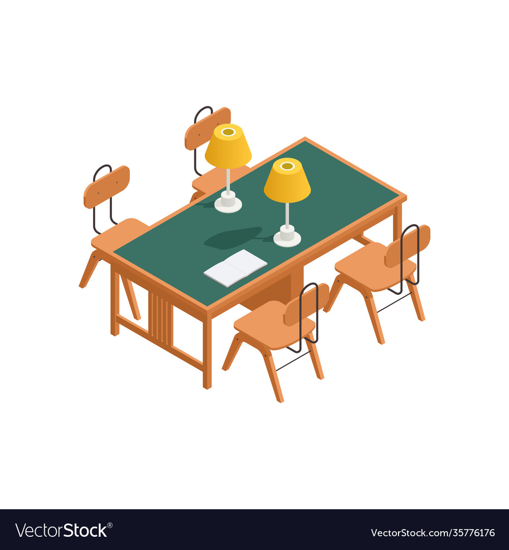 Library table Royalty Free Vector Image - VectorStock