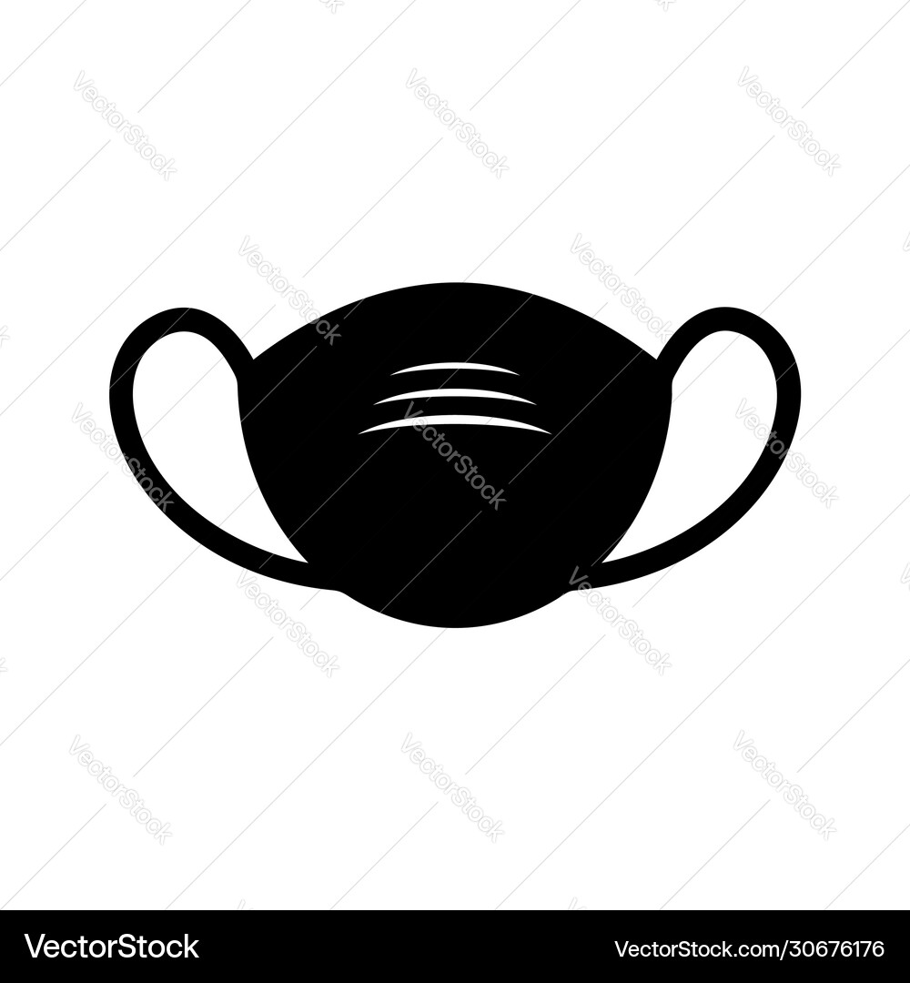 Medical mask icon face against virus Royalty Free Vector