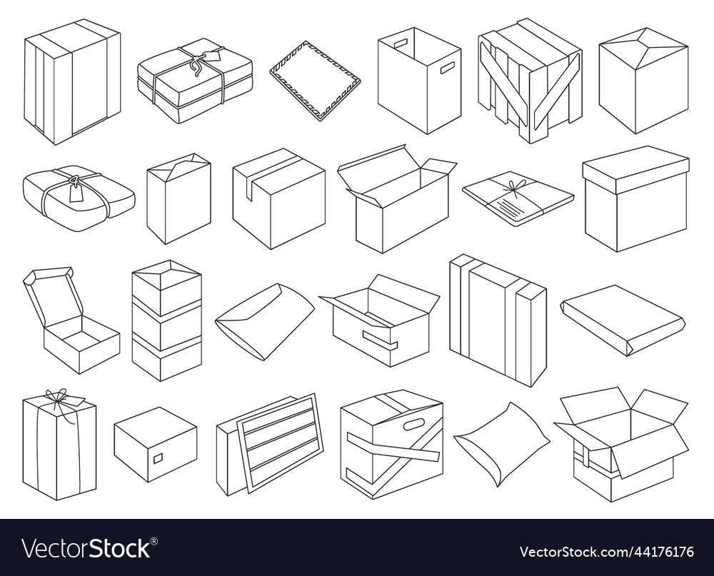 Postal Parcel Outline Set Icon Royalty Free Vector Image postal-parcel-outline-set-icon-royalty-free-vector-image