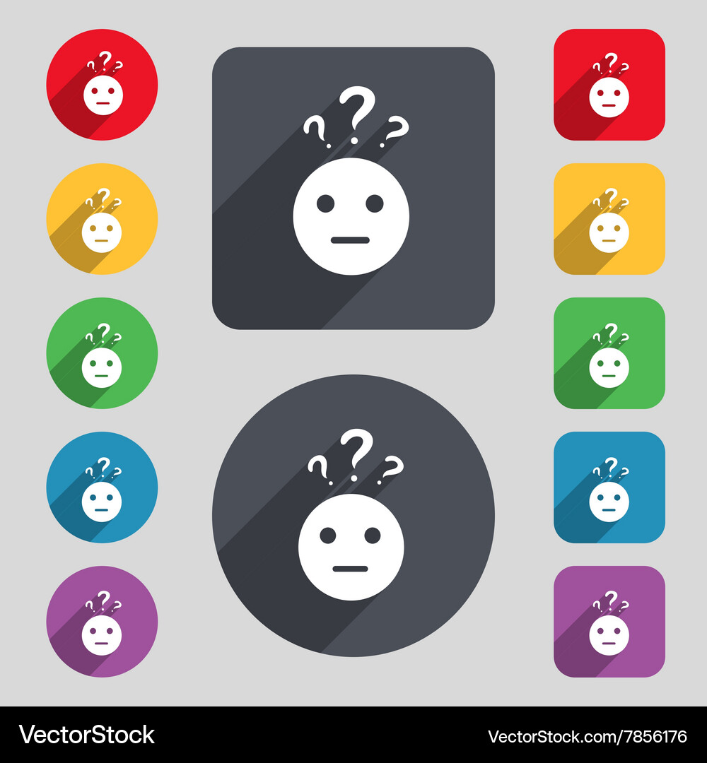 Question mark and man incomprehension icon sign Vector Image