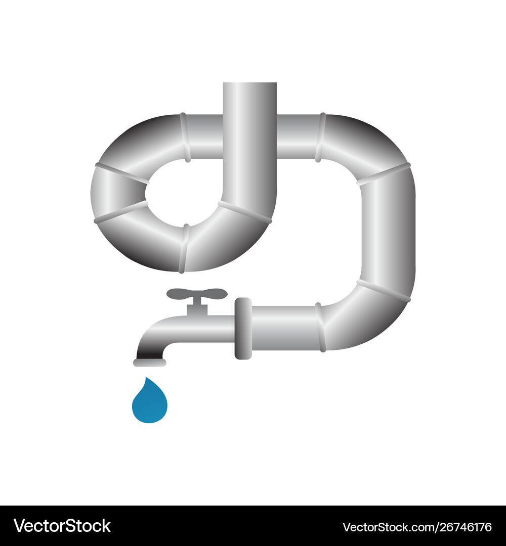 Water service plumbing logo design sign template Vector Image